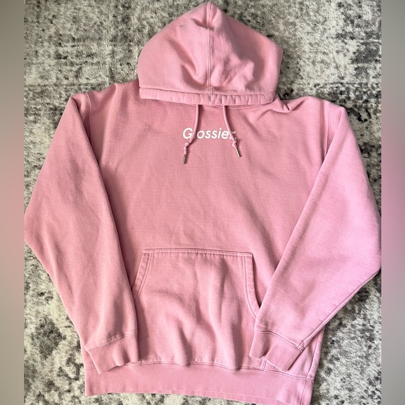 Glossier | Tops | Glossier Original Pink Hoodie | Poshmark